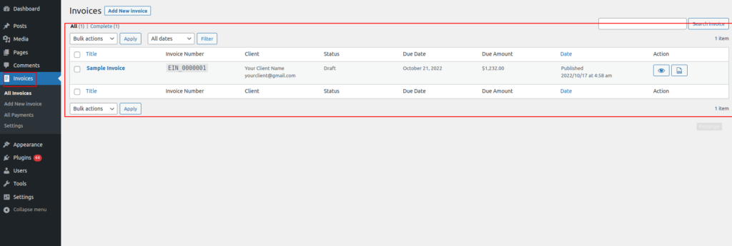 Invoice Preview - MatrixAddons