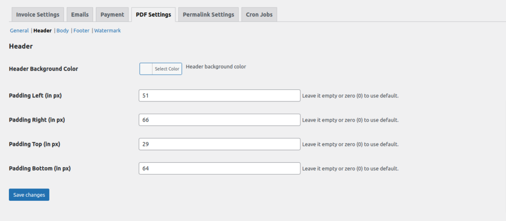 PDF Settings - MatrixAddons