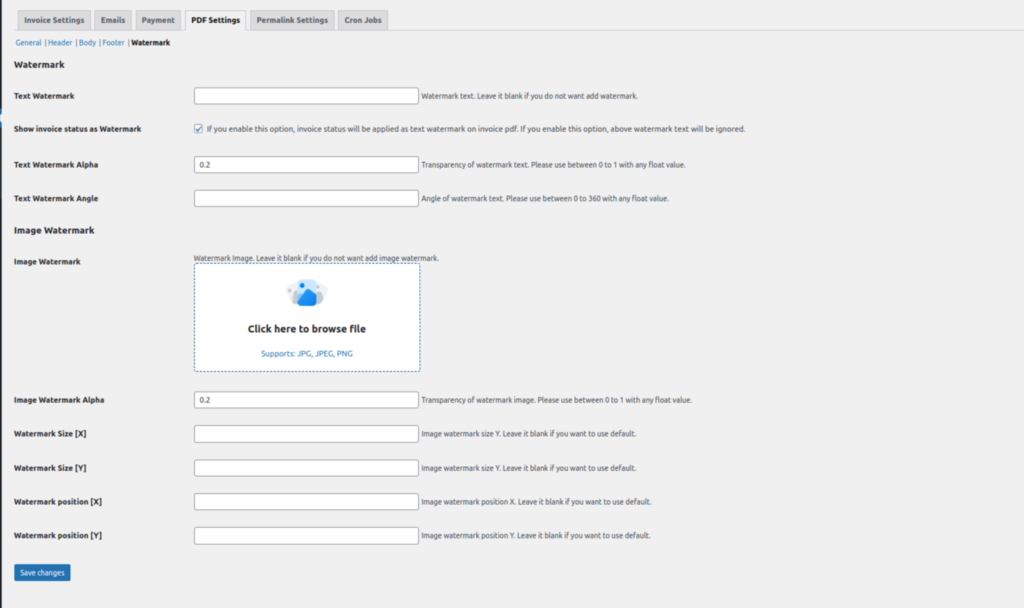 PDF Settings - MatrixAddons